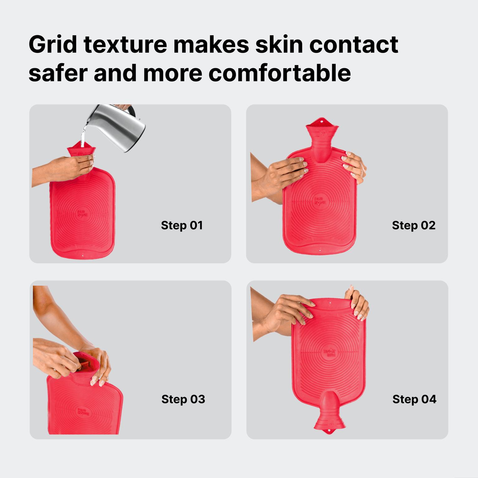 Rubber Hot Water Bag. Bottle (Large size 2L capacity) -Large - The ...